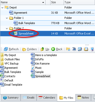 How do I drag a file from My Computer and upload it to a Contact ...